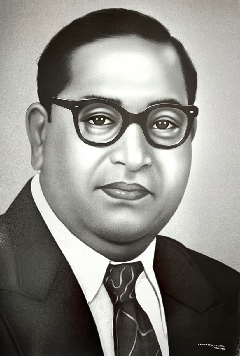 Dr Ambedkar Poster Black & White – Tathagat LIVE